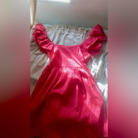 Francesca's Collections | Dresses | Brand New Beautiful Pink Ruffle ...